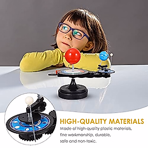 TEHAUX Solar System Planetarium Model Sun Earth Moon Orbital Model Scientific Experiment Kit Educational Teaching Tool for Kids Toddlers