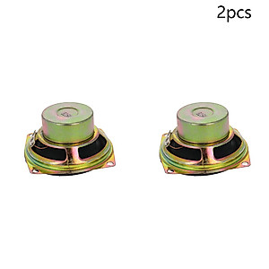 Heyiarbeit 2Pcs 5W 8 Ohm DIY Magnetic Speaker Audio Speakers 66mm Diameter Round Shape Replacement Loudspeaker