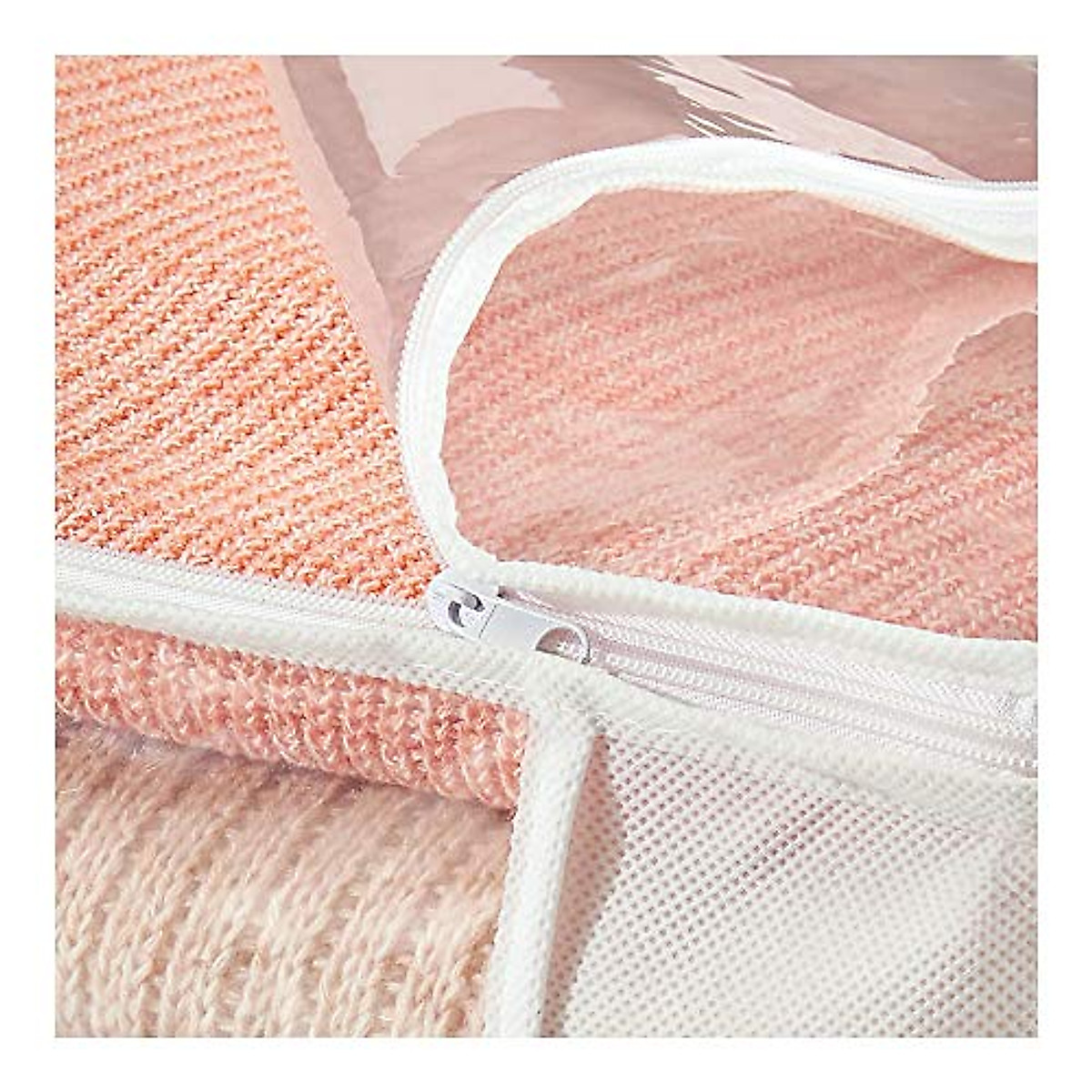 iDesign Fabric Storage Bags with Zipper, Medium, Set of 2, 16" x 12" x 8"