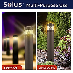 Solus C200BC-L10C-BZ-4PK LED Landscape Light, Exterior Surface Mounted Bollard, 120-277V 10W 4000K, 39" Height, Bronze, 4-Pack