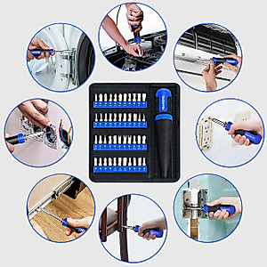 SHOWPIN Precision Repair Screwdriver Set: 191 in 1 Computer Repair Tool Kit with 164 Bits - Multi Screwdriver for Laptop PC Household Refrigerator Washing Machine Dryer HVAC