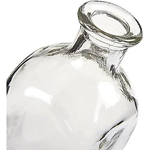 Juvale 12 Pack Clear Glass Bottles with Cork Lids, Tiny 6 oz Vintage Style Potion Vases for Flowers, DIY Crafts, Party Favors, Home Decor