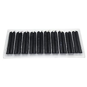 Govinda - 4 Inch Mini Ritual Chime Spell Candles - Black - Pack of 20