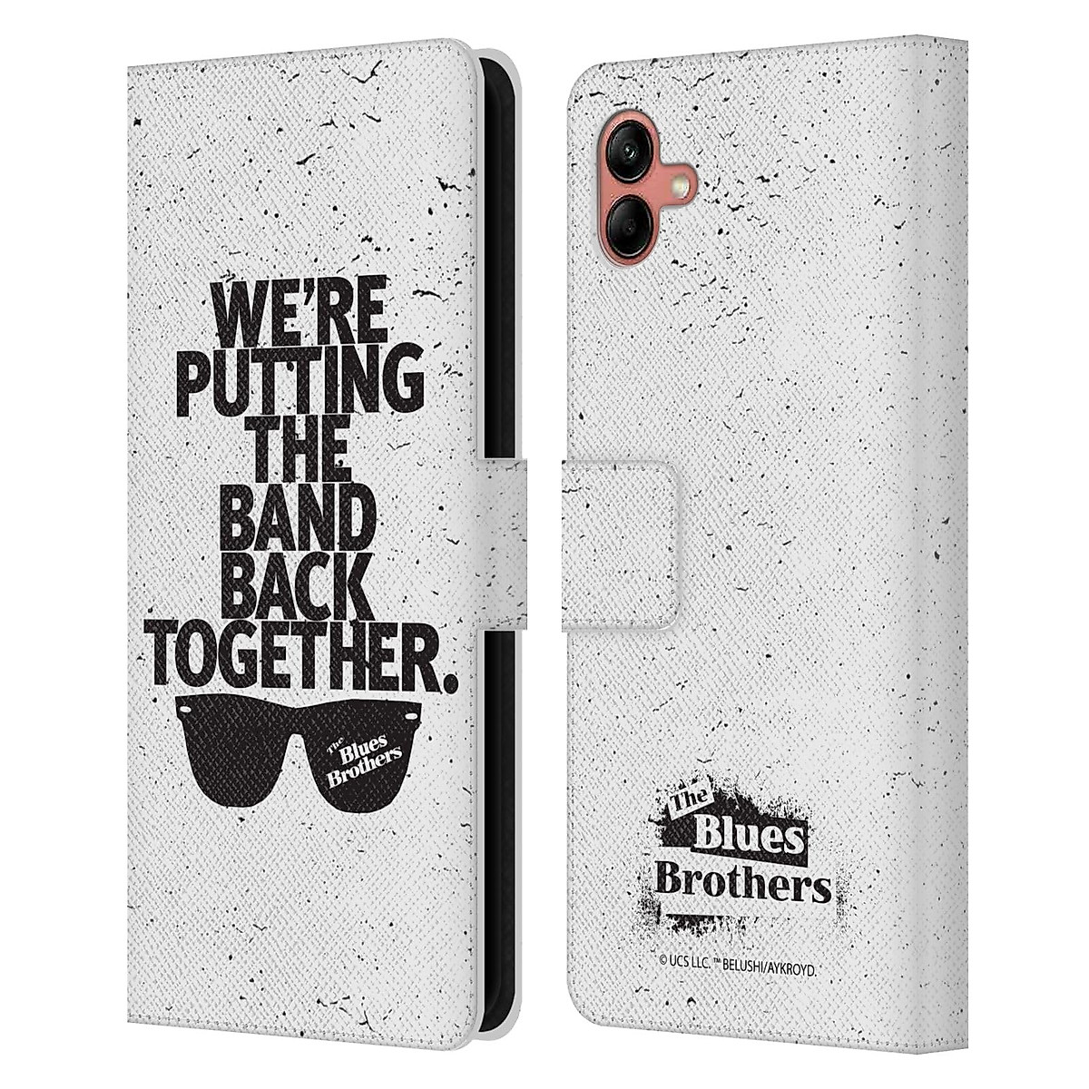 Head Case Designs Officially Licensed The Blues Brothers The Band Back Together Graphics Leather Book Wallet Case Cover Compatible with Samsung Galaxy A04 (2022)