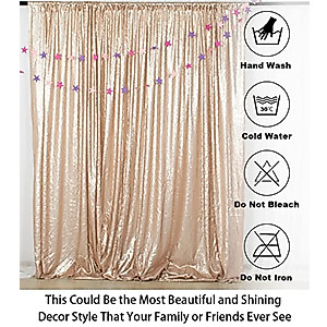 ShinyBeauty Sequence Backdrop Champagne 8FTx10FT Sequin Photo Backdrop Sequin-Backdrop-Curtain Elegant Backdrops 8x10-0827E