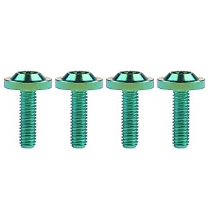 Wanyifa Titanium Bolt M6 10 15 20mm Torx T30 Screws for Bicycle Motorcycle Car Pack of 4 (M6x20mm, Green)