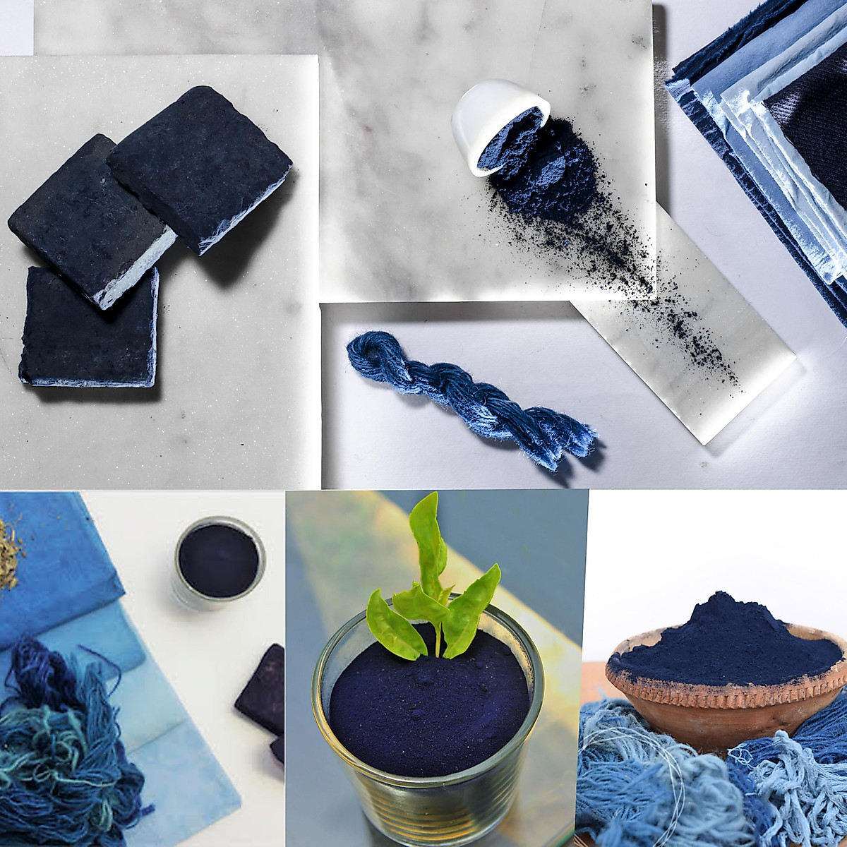 Fabric Tie Dye Kit with 3 Colors | Natural Shibori Powder | Indigo, Sunflower Yellow and Turkey Red | Perfect Clothing Dying | Painting Party Supplies DIY Art Craft Set for Kids and Adults