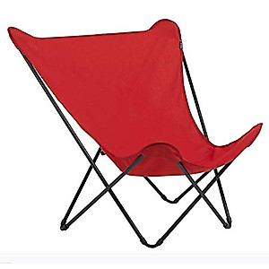 HomeRoots Modern Indoor Outdoor Red XL Folding Lounge Chair
