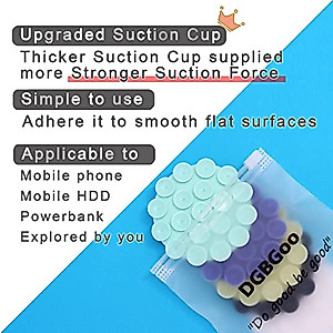 DGBGoo 5 PCS Suction Phone Case Adhesive Silicone Suction Cup Phone Holder Case for Hand Mobile Devices Mount (5 Colors)