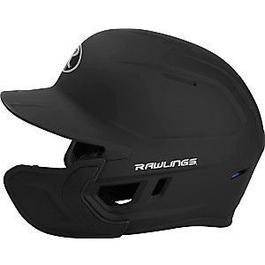 Rawlings | MACH ADJUST Batting Helmet with Extension Flap | Right Hand Batter | Junior (6 3/8" - 7 1/8") | Matte Black