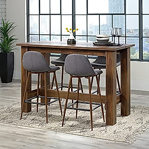 Sauder Boone Mountain Counter Height Dining Table, L: 55.12" x W: 25.59" x H: 35.39", Grand Walnut Finish