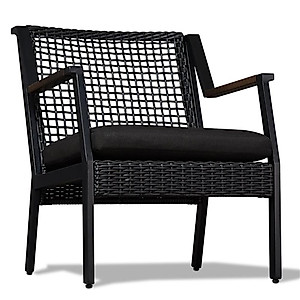 Real Flame Calvin Outdoor Chair Set of 2 - Powdered Aluminum Frame with Resin Wicker Weave