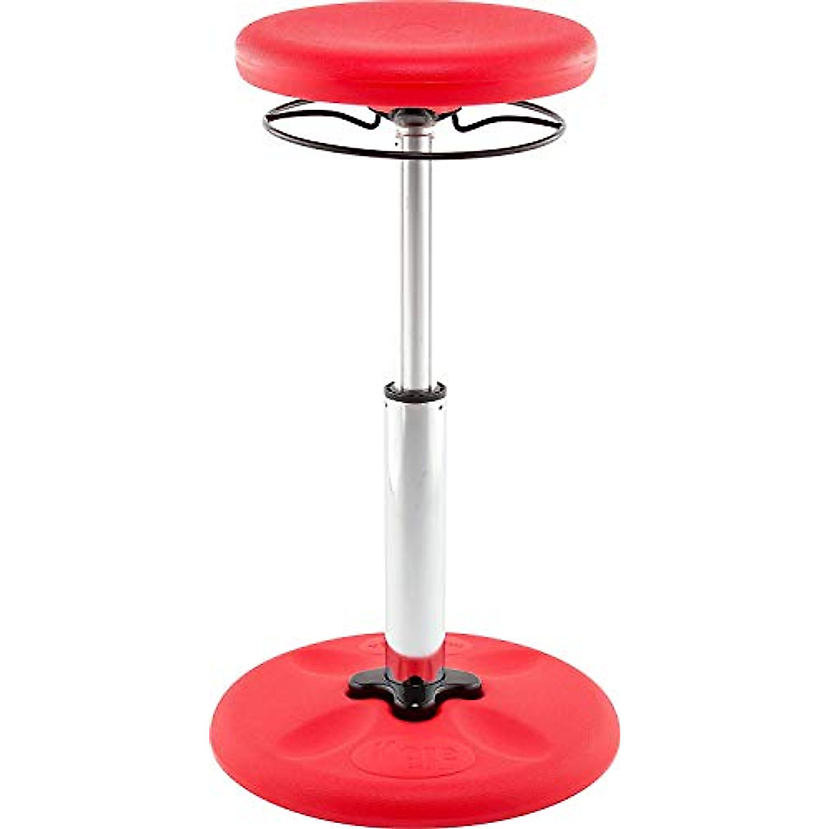 Kore Design Adjustable Height Wobble Chair, Active Sitting Stool for Children, Kids, Teens: Better Than a Balance Ball, Flexible Classroom Seating, Adjusts from 16.5 to 24 inches. Red