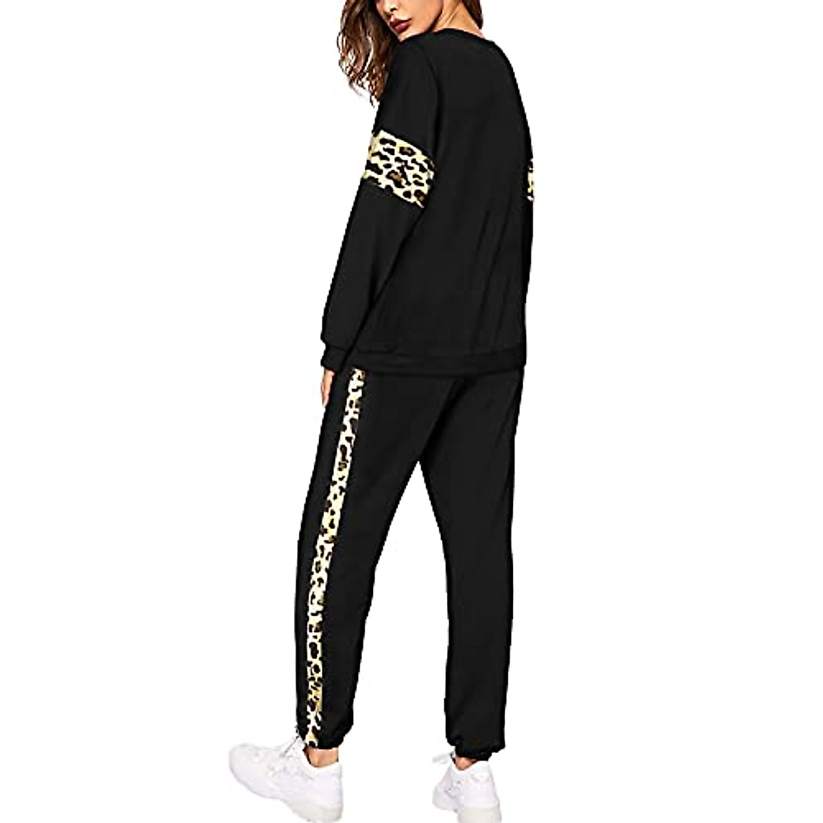 Sweatsuits for Women Set 2 Piece Outfits Sweat Pants Sets Black XL