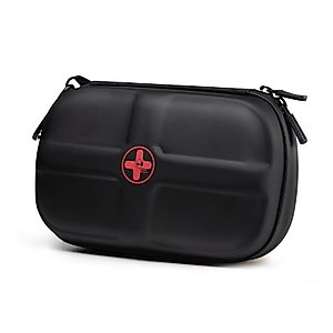RHINO RESCUE First Aid Kit, HSA/FSA Eligible, Waterproof Portable Emergency Medical Kit for Travel, Home, Car, College Dorm, Camping, Hiking, Backpacking (Black)
