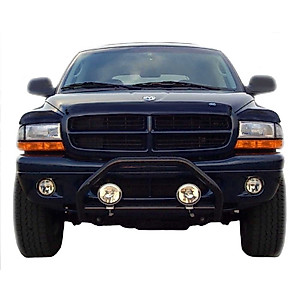 Auto Ventshade (AVS) 45751 Bugflector Deluxe 3-Piece Dark Smoke Hood Shied for 1997-2004 Dodge Dakota, 1998-2003 Durango, Black