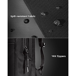 tomtoc 15.6-inch Protective Laptop Backpack for Business Office College, Travel Commuter Backpack with USB Charging Port for Up to 15.6” Laptop MacBook, Water-resistant Computer Bag for Men Women, 22L