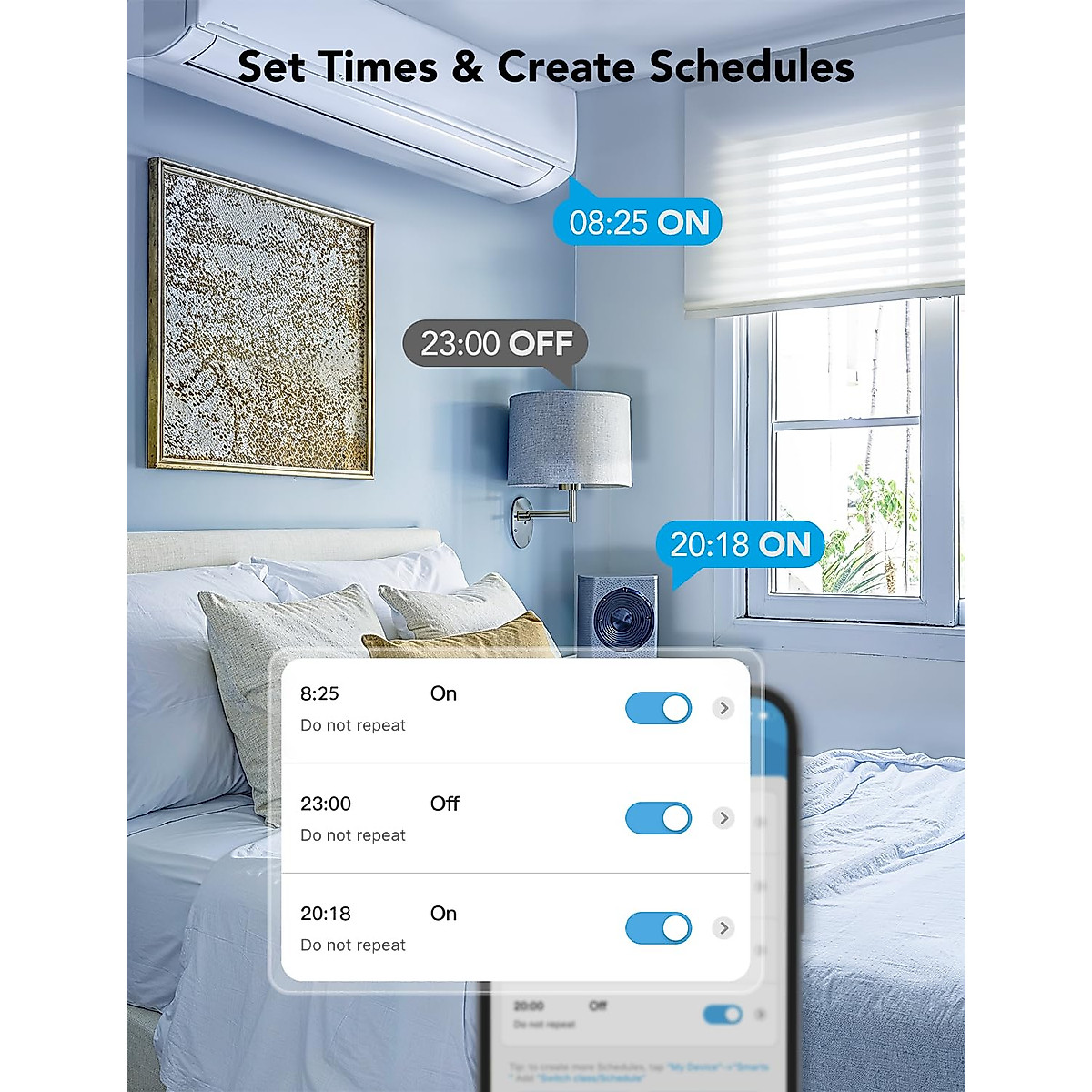 Govee Dual Smart Plug 2 Pack, 15A WiFi Bluetooth Outlet, Work with Alexa and Google Assistant, 2-in-1 Compact Design, Govee Home App Control Remotely with No Hub Required, Timer, FCC and ETL Certified