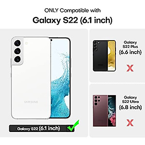 TOCOL [5 in 1 for Samsung Galaxy S22 Case 6.1 Inch, with 2 Pack Screen Protector + 2 Pack Camera Lens Protector, Translucent Matte Back [Military Grade Protection] Case for Galaxy S22 5G, Green