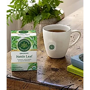 Traditional Medicinals Organic Nettle Leaf Herbal Tea, Supports Joint Health & Overall Wellness, (Pack of 2) - 32 Tea Bags Total