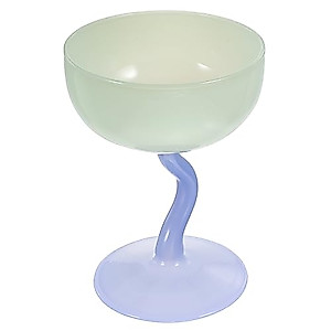 Abaodam Kids Glasses 2pcs Wine Frodge Ice Salad Cream Pudding Glass Bowl for Mousse Small Dessert Cocktail Yogurt Condiment Fancy Wedding Blue Dish Sundae Birthday Mini Dessert Cup