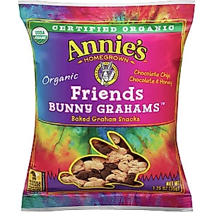 Annie's Organic Friends Bunny Grahams, 1.25 oz (Pack of 10) with By The Cup Stickers