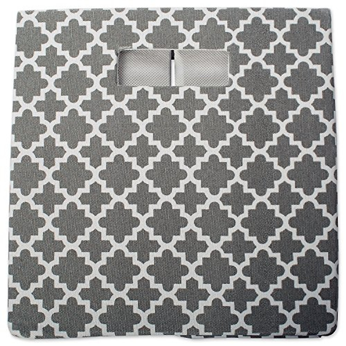 DII Hard Sided Collapsible Fabric Storage Container for Nursery, Offices, & Home Organization, (13x13x13") - Lattice Gray