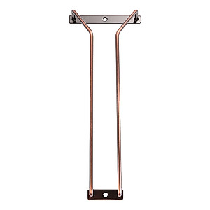 Dianoo 27.5cm Bronze Wine Glass Rack Under Cabinet, Gold Wine Glass Holder Under Shelf, Stemware Rack, Wine Glasses Storage Hanger, 1 Row