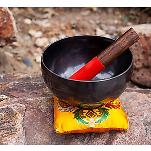 Large Tibetan Singing Bowl Set - Master Grade Healing Chakra Sound Bath Meditation Yoga 7 Metal Bronze