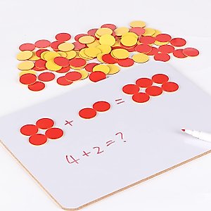 Mr. Pen- Two Color Counters, 100 pcs, Counters for Kids Math, Counters, Math Counters, Red and Yellow Counters, Math Counters for Kids, Counting Chips, Counters for Math