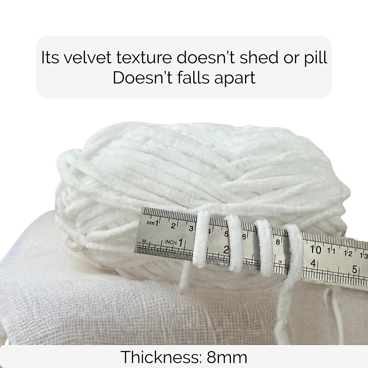 NORCIA Soft Velvet Yarn Chenille Yarn for Crocheting Baby Blanket Yarn for Knitting Amigurumi Yarn Fancy Yarn for Crochet Weaving Craft