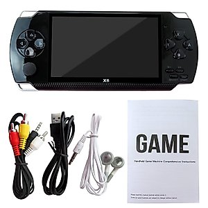 Black Handheld Game Console 4.3 inch Retro Handheld Games Consoles, Support Game Format GBA, NES ,SFC,MD(BIN),GB,GBC,FC,CPS1,CPS2,NEOGEO,SMS(GBA),GG(GBA)