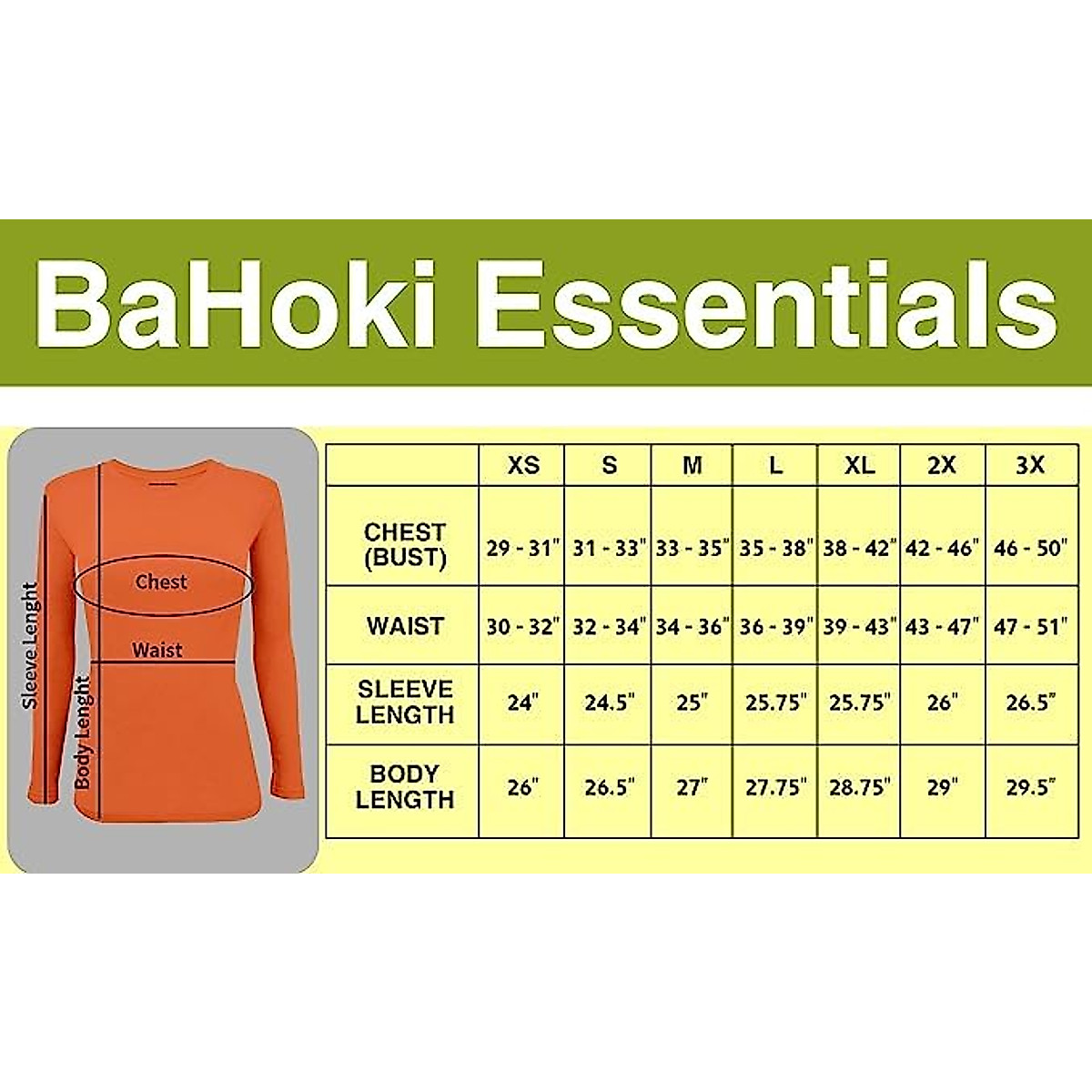 BaHoki Essentials Long Sleeve Undershirts for Scrubs - Great Stretch Shirts - 5 Pack Black