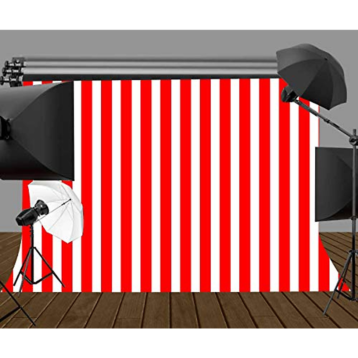 LYLYCTY 7x5 Birthady Backdrop Movie Theater Themed Party Decorations Big Top Circus Theme Party Supplies Banner Red and White Striped Background LYZY0503