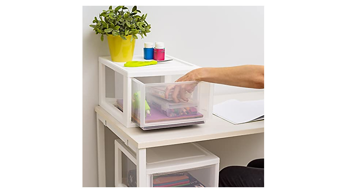 IRIS USA Stacking Drawer 3-Pack for Organized Storage