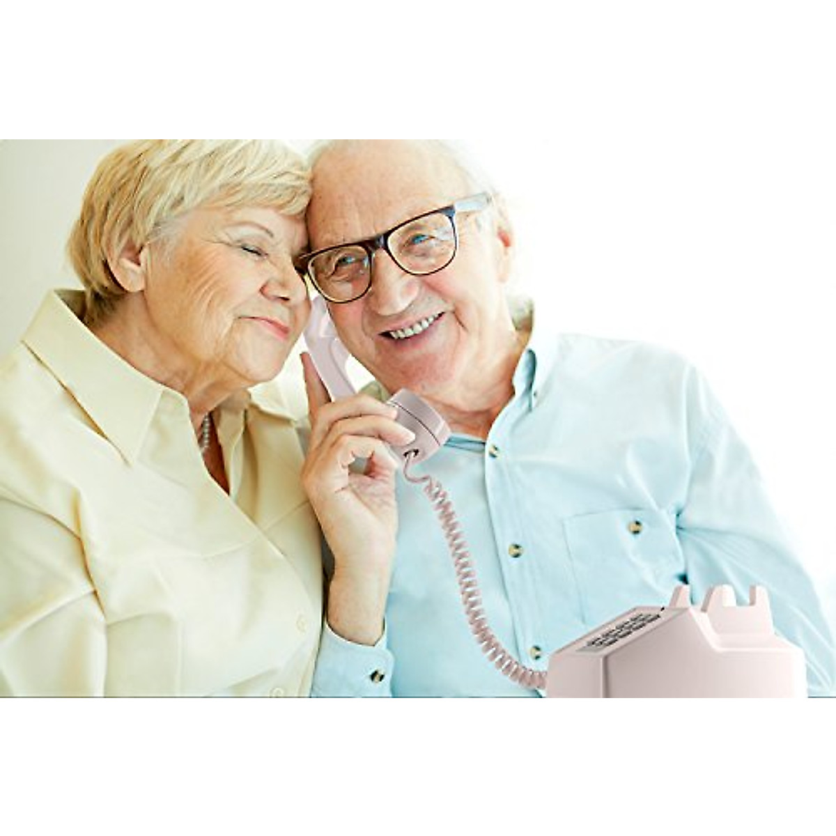 Home Intuition Classic Corded Phone for Hearing Impaired Telephone for Seniors with Extra Loud Ringer (Ash)