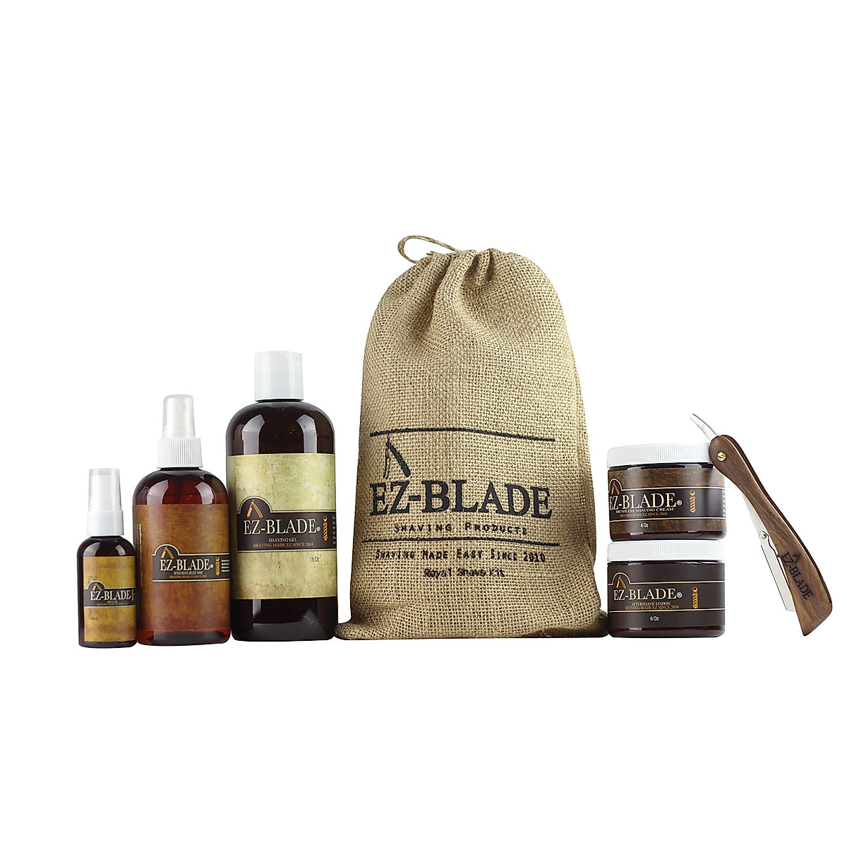 EZ BLADE Mens Shaving kit With Straight Razor