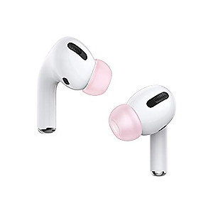 FRTMA Replacement Ear Tips/Silicone Earbuds Covers Compatible with AirPods Pro 2019 Wireless Ear Phones, 1 Pair Ear Piece (Medium), Transparent Pink