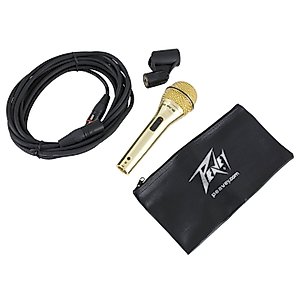 Peavey PVi 2 XLR Gold Cardioid Unidirectional Dynamic Vocal Microphone with XLR Cable