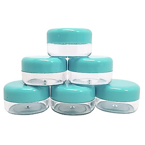 5g Travel Containers for Cosmetics and Skincare - 4 Clear Jars with Lids and 1 Cream Stick - Leakproof, Durable and TSA Approved