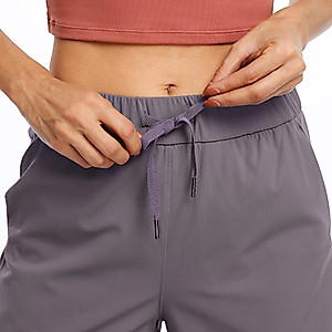 Willit Women's Shorts Hiking Athletic Shorts Yoga Lounge Active Workout Running Shorts Comfy Casual with Pockets Grayish Purple XS