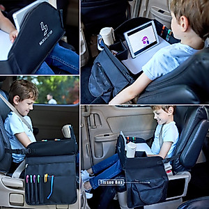 Kids Travel Tray Toddler Car Seat Lap Tray Travel Table Tray Child Car Lap Tray Kids with Dry Erase Board Waterproof Car Seat