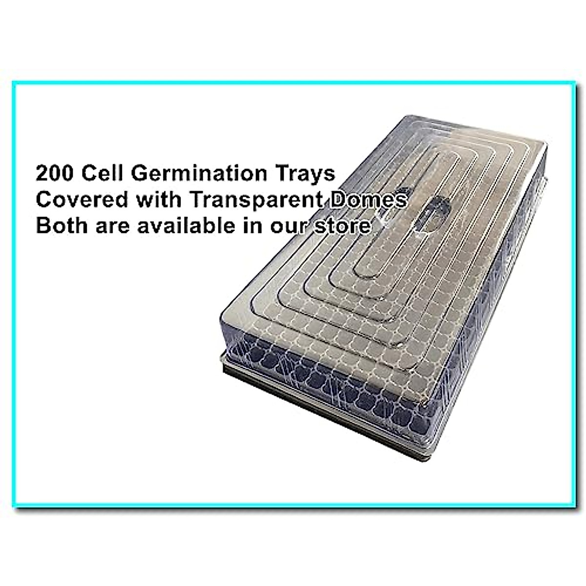 RooTrimmer 10Pcs Seedling Trays Seed Starter 1020 Tray, Plant Grow Kit Greenhouse with Humidity Domes and 200 Cell Seedling Trays