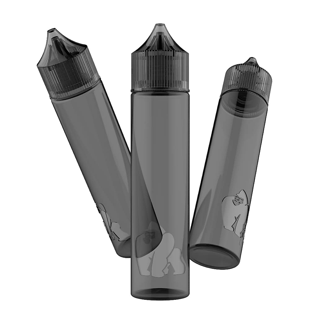 VAPEOLOGY - Chubby Gorilla - 60ML SOFT LDPE Unicorn Bottle - Black 10 pack