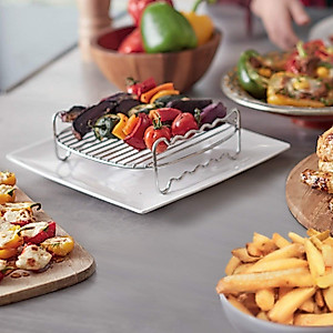 Philips Party Master Kit for Philips Airfryer XXL models, Double Layer Rack and Basket Divider, Dishwasher Safe Parts for Easy Cleaning and Storage, HomeID App, Silver (HD9950/01)