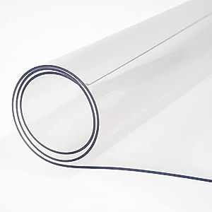 VEVOR Clear Desk Cover Protector, 24 x 60 inch, 1.5 mm Thick Plastic Clear Desk Pad Mat, Rectangle Waterproof Table Top Protector, Scratch Proof and Easy Cleaning for Office Dresser Night Stand