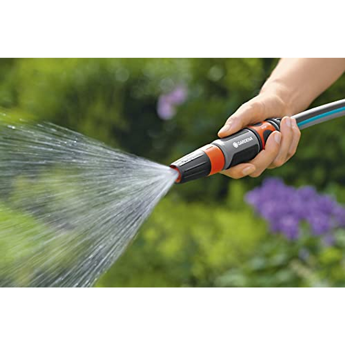 GARDENA 8055-100 Foot Wall Mounted Retractable Reel with Hose Guide, Automatic retraction for Easy Watering