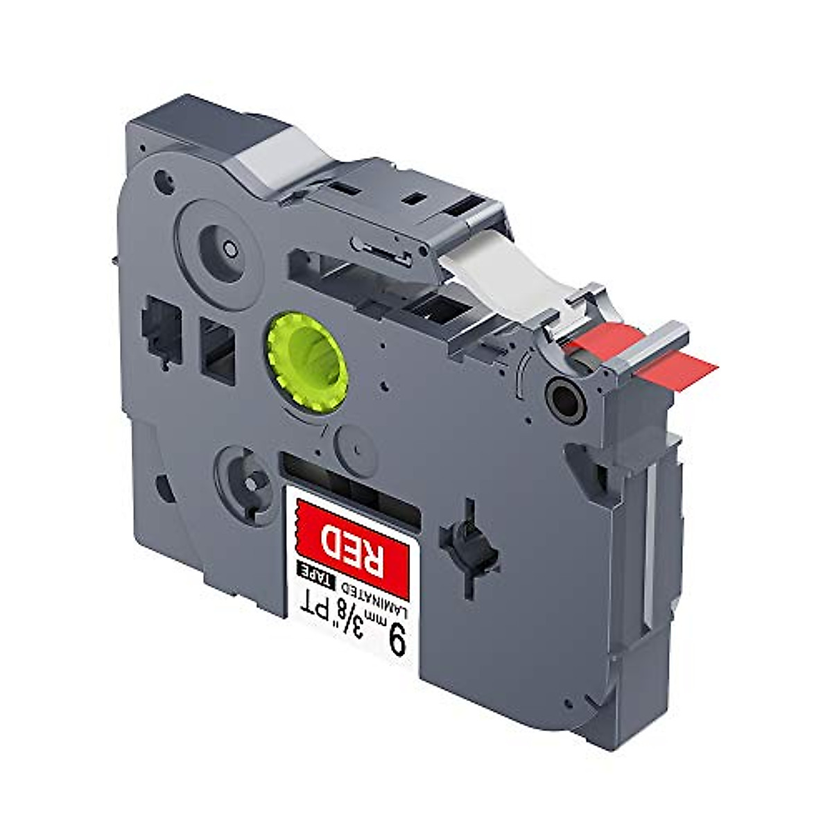 IDIK 1PK White on Red Standard Laminated Label Tape Compatible for Brother P-Touch TZe-425 TZ425 TZe425(9mm x 8m)