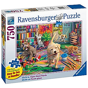 Ravensburger Cute Crafters - Large Format Jigsaw Puzzle for All Ages | 750 Unique Pieces | Softclick Technology for Perfect Fit | FSC Certified | Ideal for Brain Game & Educational Fun