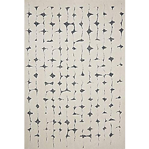 Loloi II Hagen Collection HAG-04 White/Navy 2'-7" x 4' Accent Rug